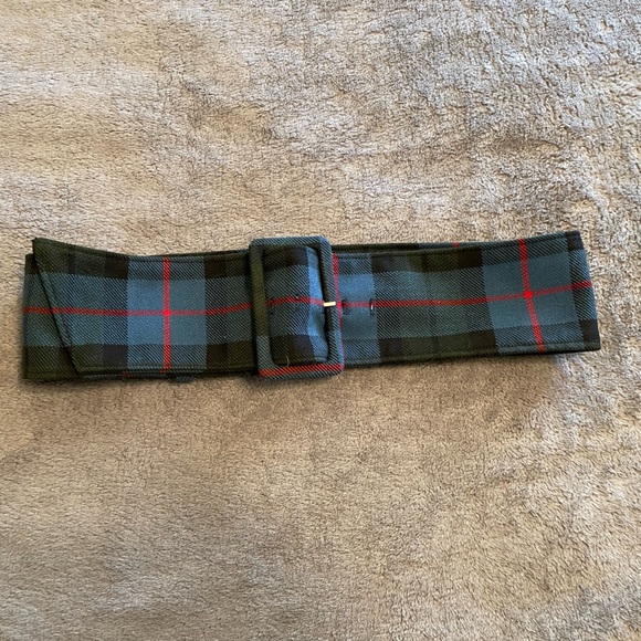 Accessories | Vintage Style Plaid Fabric Belt | Poshmark